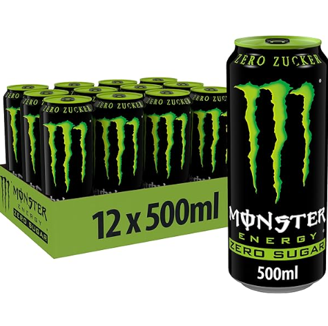 Monster Energy Drink Sugar Free Can | 500mL is Halal, Install Mustakshif