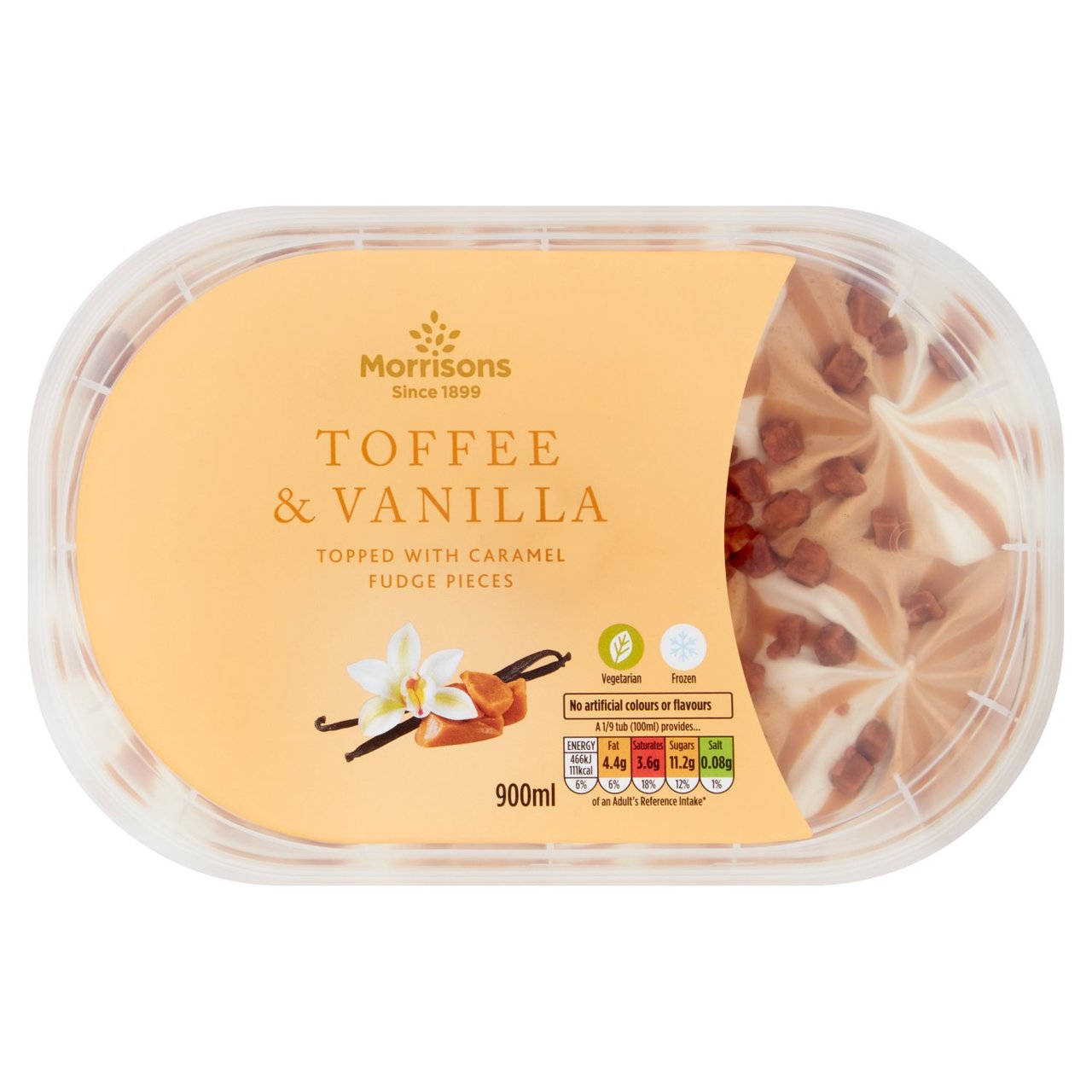 Morrisons Toffee & Vanilla Ice Cream 900ml is halal suitable | Halal Check