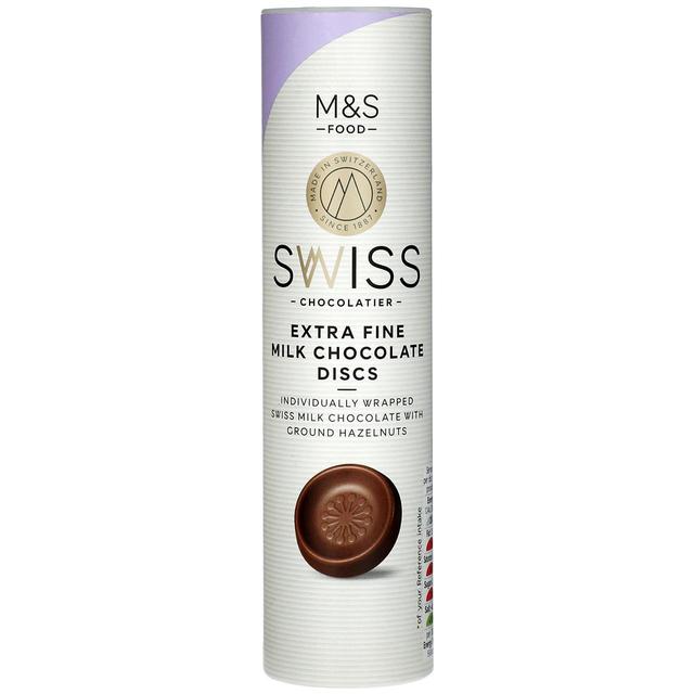 M&S Swiss chocolate Extra Fine Milk Chocolate Discs 115g - Ingredients ...