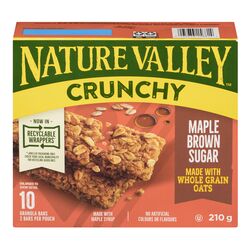 Nature valley Maple Brown Sugar Crunchy Granola Bars, Crunchy 210 g is ...