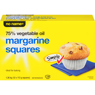 No Name 75% Vegetable Oil Margarine Squares - 1.36 kg is Halal, Install ...