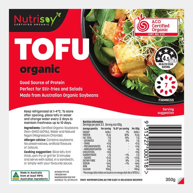 Nutrisoy Organic Tofu 350g is Halal, Install Mustakshif