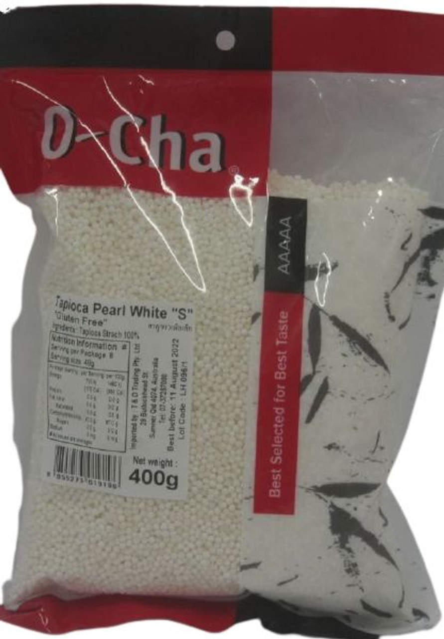 O-cha Small Tapioca Pearl White 400g is Halal, Install Mustakshif