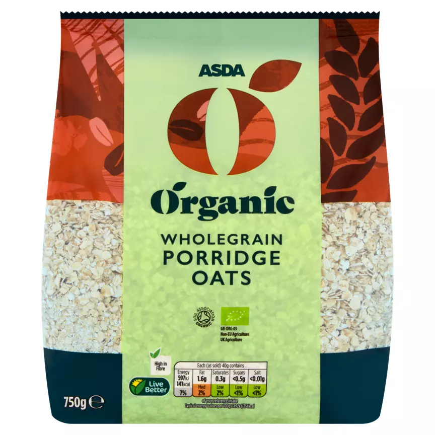ASDA Organic Wholegrain Porridge Oats 750g is Halal, Install Mustakshif