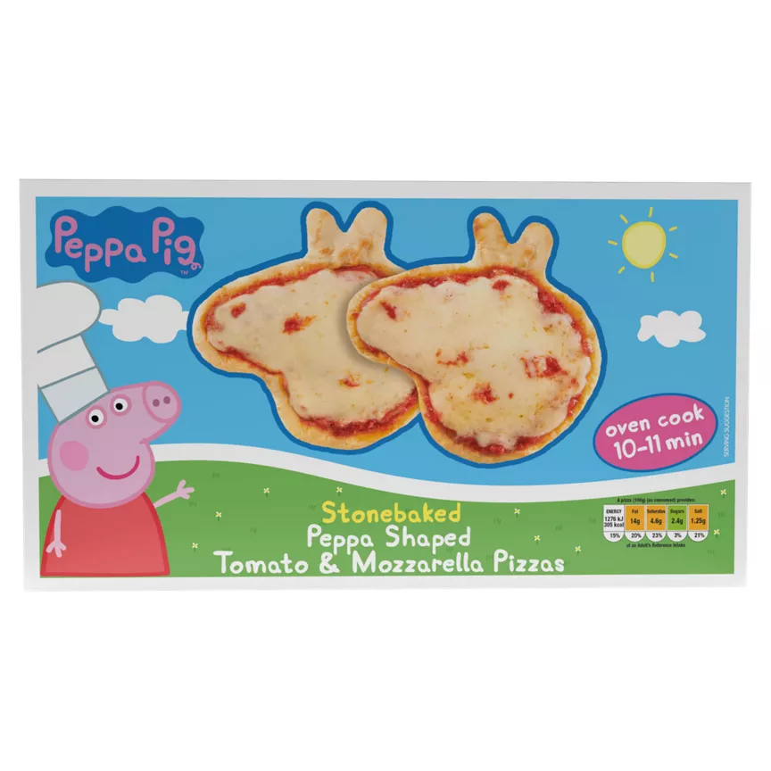 Peppa Pig Shaped Tomato & Mozzarella Pizzas (2 x 100g) 200g is not ...