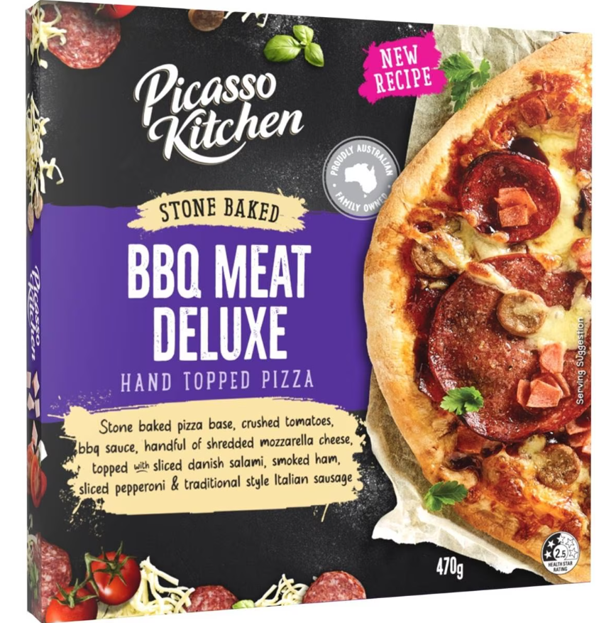 Picasso Kitchen Stone Baked Pizza Bbq Meat Deluxe 470g is not halal ...