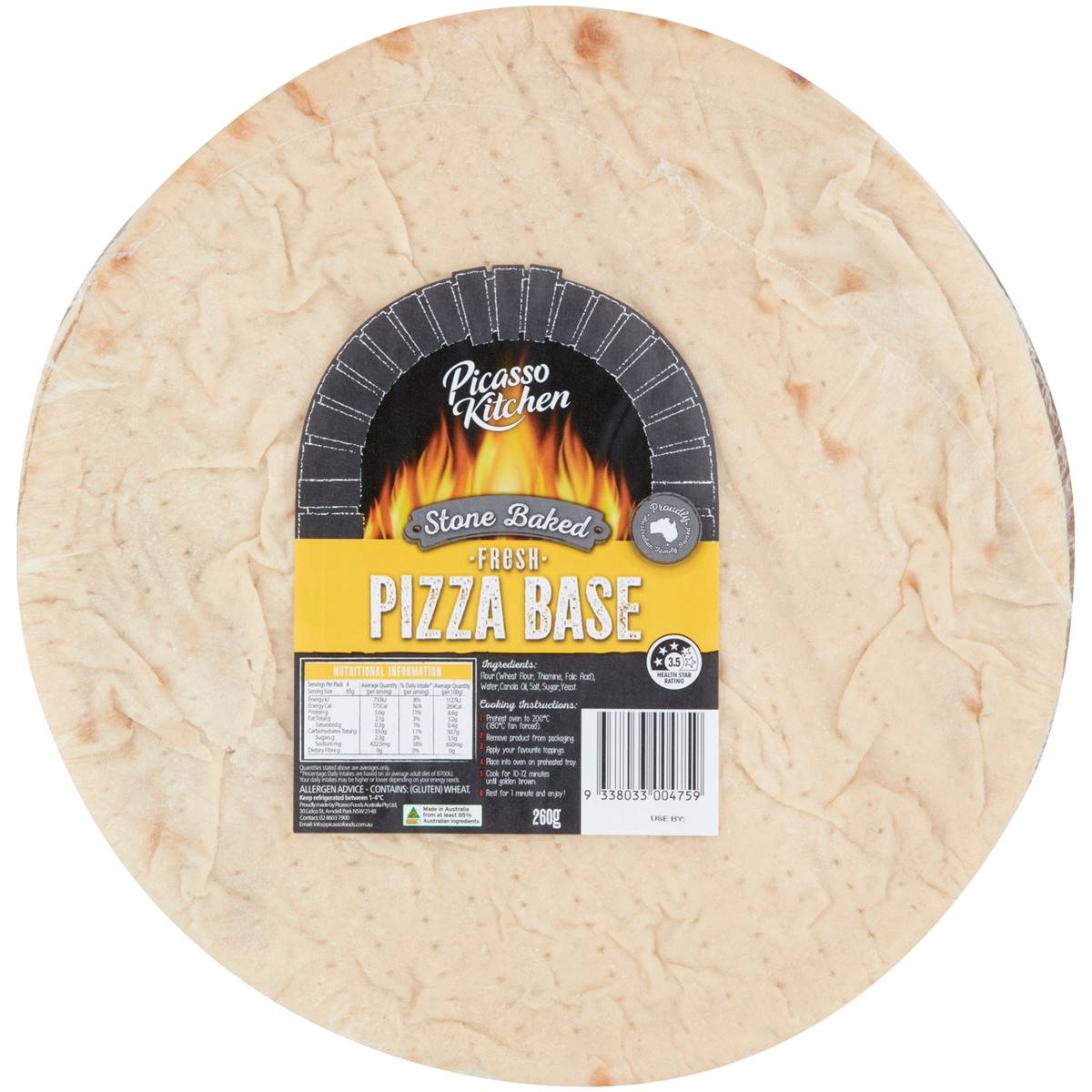 Picasso Kitchen Pizza Base 260g is halal suitable | Halal Check
