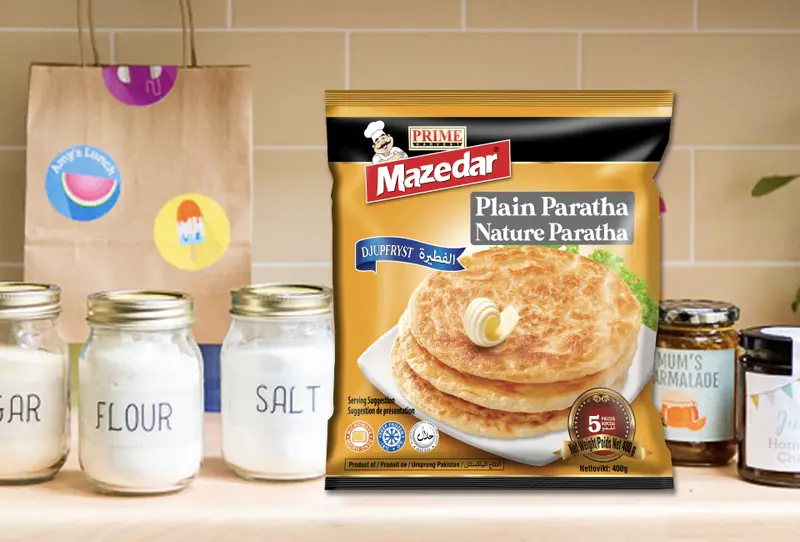 Check Halal status of Prime mazedar Plain Paratha 400g, Install Mustakshif
