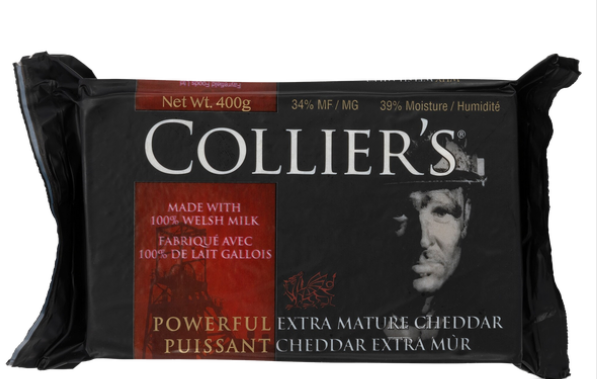 تحقق حلال,حالة،Collier's Powerful Extra Mature Cheddar Cheese 400g ...