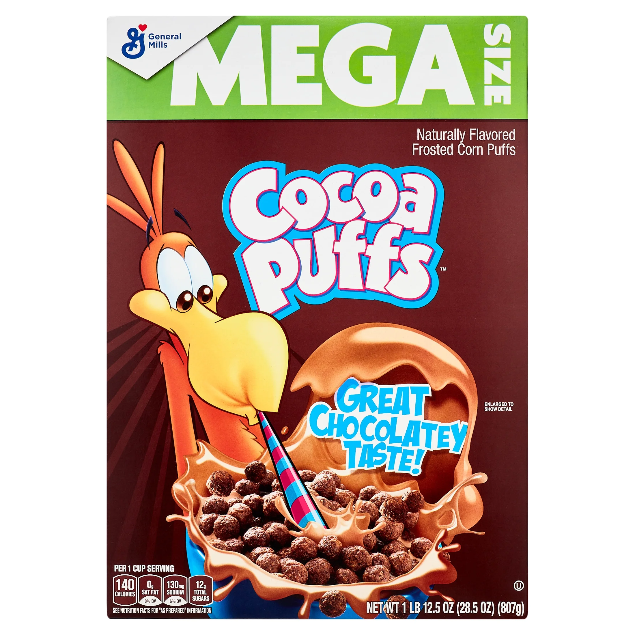 Cocoa Puffs Mega Size Cocoa Puffs Chocolate Breakfast Cereal with Whole ...