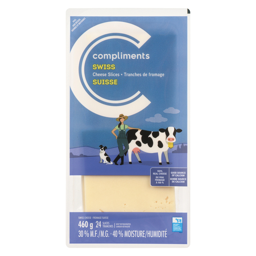 Check Halal status of Compliments 30% Cheese Slices Swiss 460 g ...