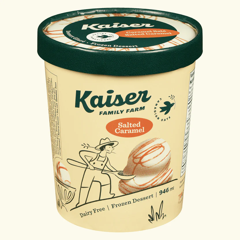 Kaiser Family Farm Dairy Free Frozen Dessert Salted Caramel flavor ...
