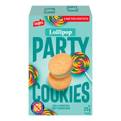 Leclerc Vanilla Cookies with Fruit Flavoured Creme, Party 275 g is ...