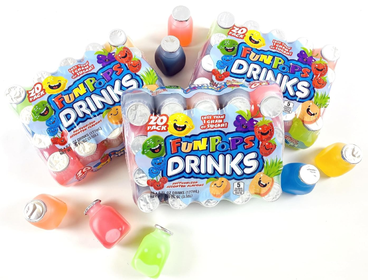 Fun Pops Kids Juice Drink Variety Pack 6 oz 20 Count Pack is Halal ...