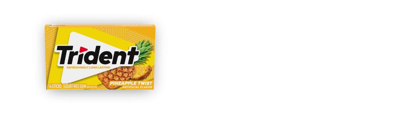 Trident Pineapple Twist Sugar Free Gum, 14 count per pack is not Halal ...