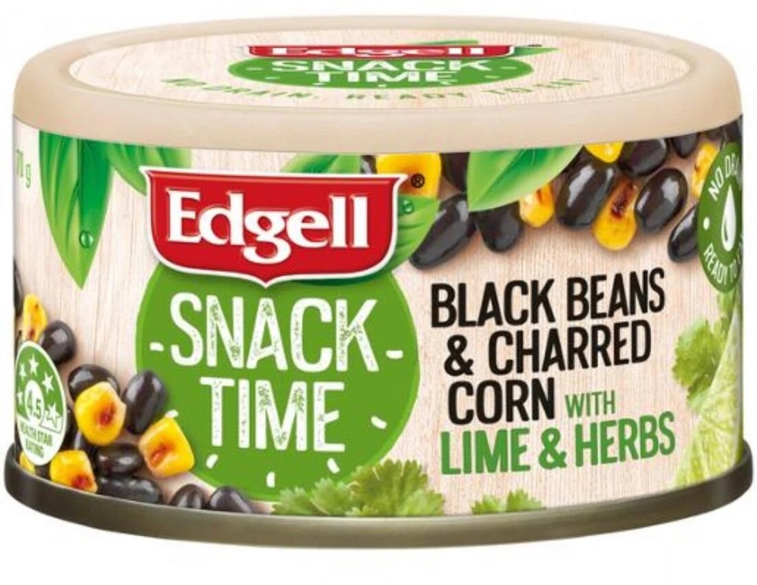 Edgell Black Beans Corn Lime & Herb Snack Time 70g is not Halal ...