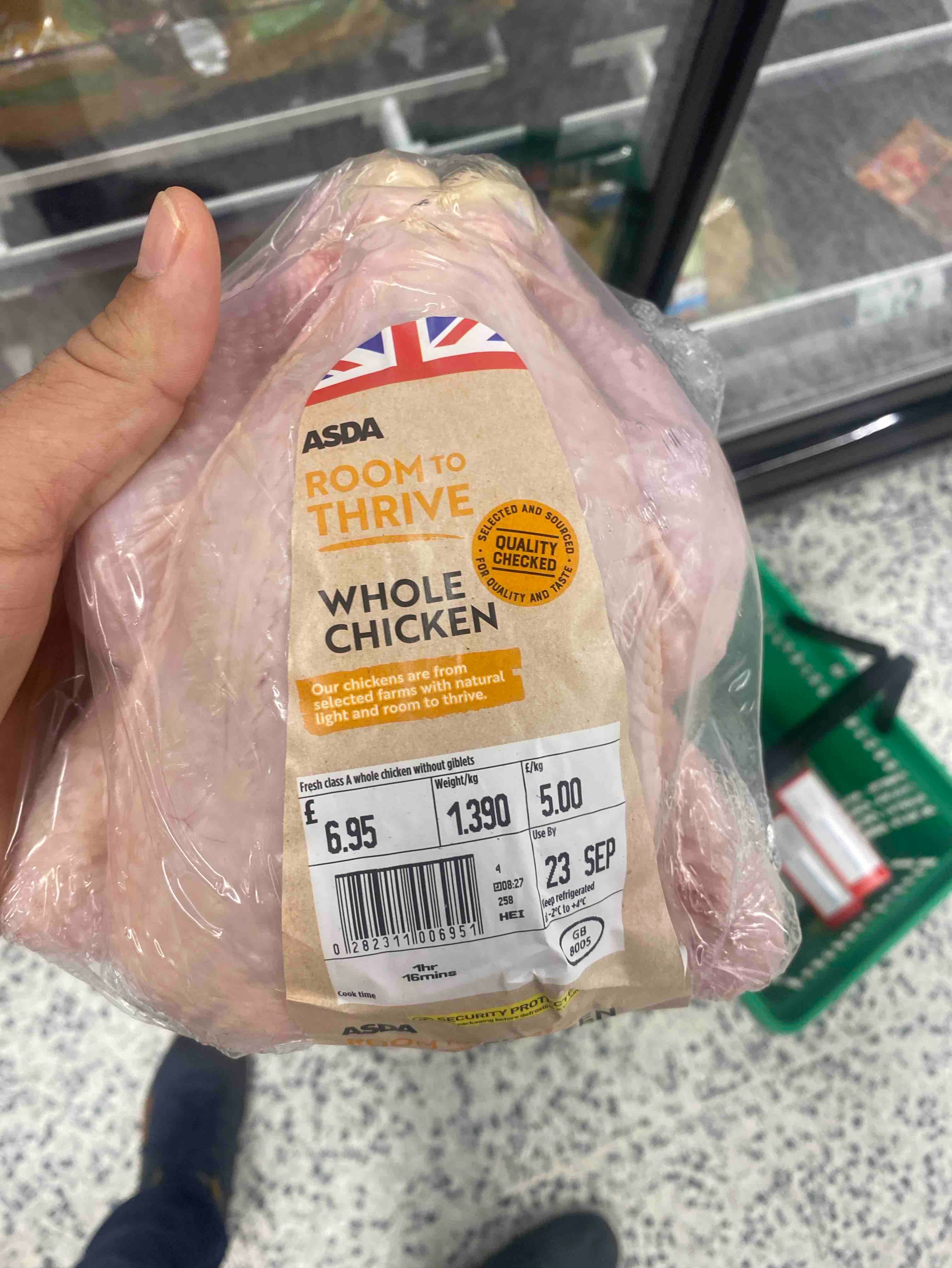 asda whole chicken 1.390kg is not Halal, Install Mustakshif