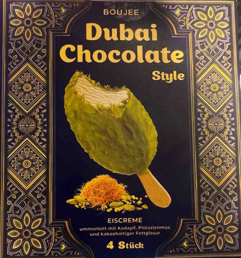 할랄 확인상태 정보Boujee Dubai Chocolate Style 4 Sticks Mustakshif 설치