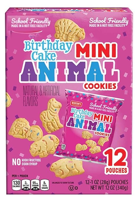Check Halal, kosher status of Bentons Birthday Cake Mini Animal Cracker ...