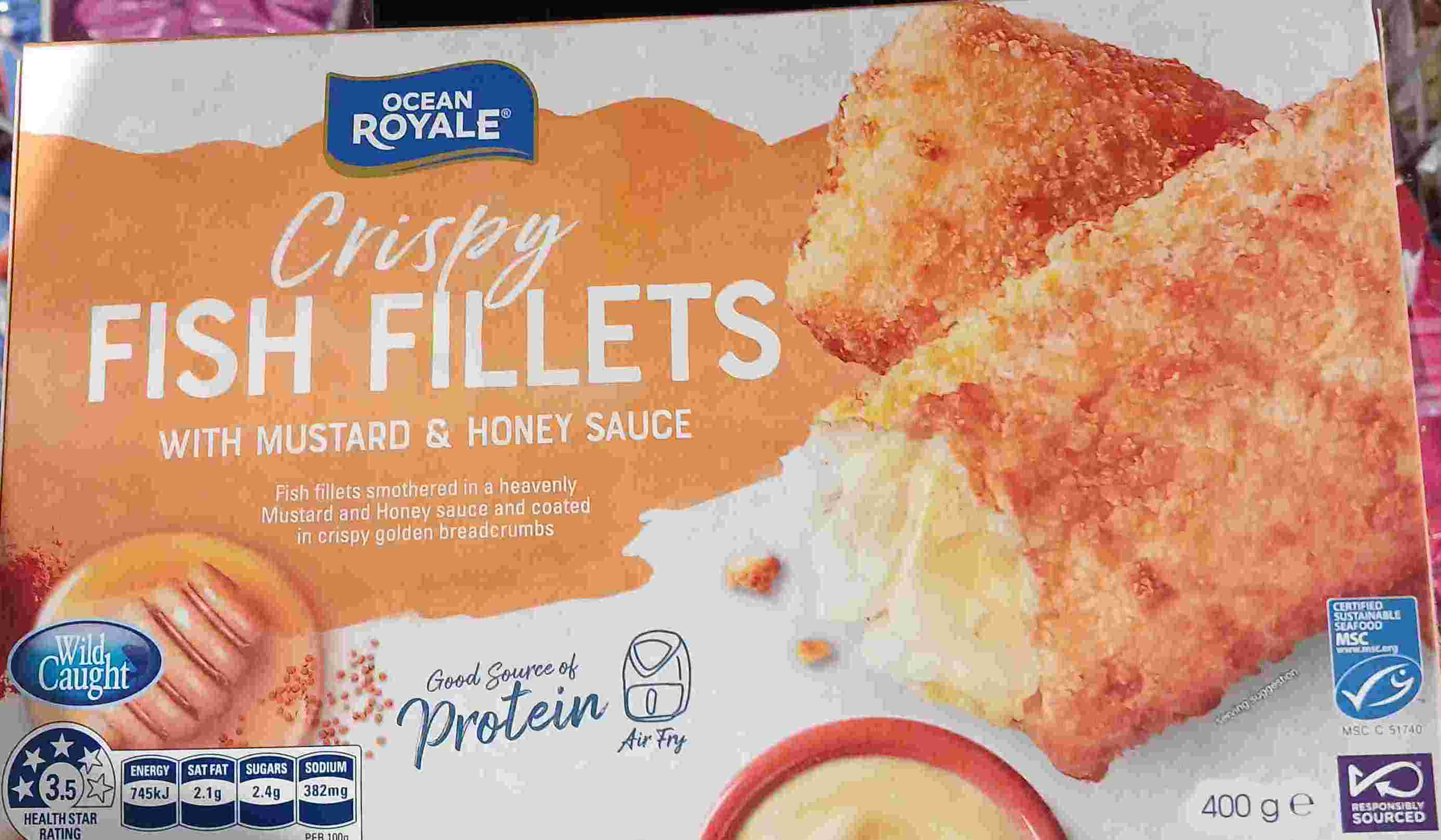 OCEAN ROYALE CRISPY FISH FILLETS WITH MUSTARD & HONEY SAUCE 400G is not ...