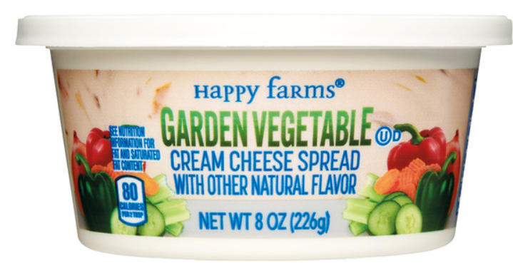Happy Farms Garden Vegetable Cream Cheese 8 oz is Halal, Install Mustakshif
