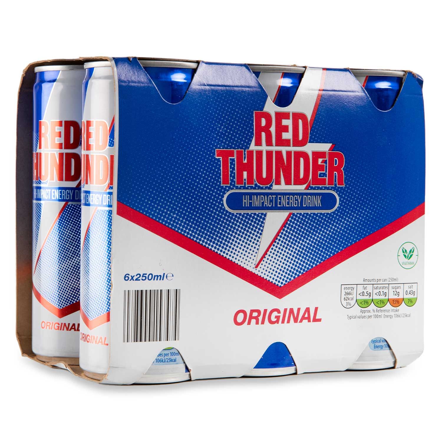 Red Thunder Energy Drink Original 6x250ml is Halal, Install Mustakshif