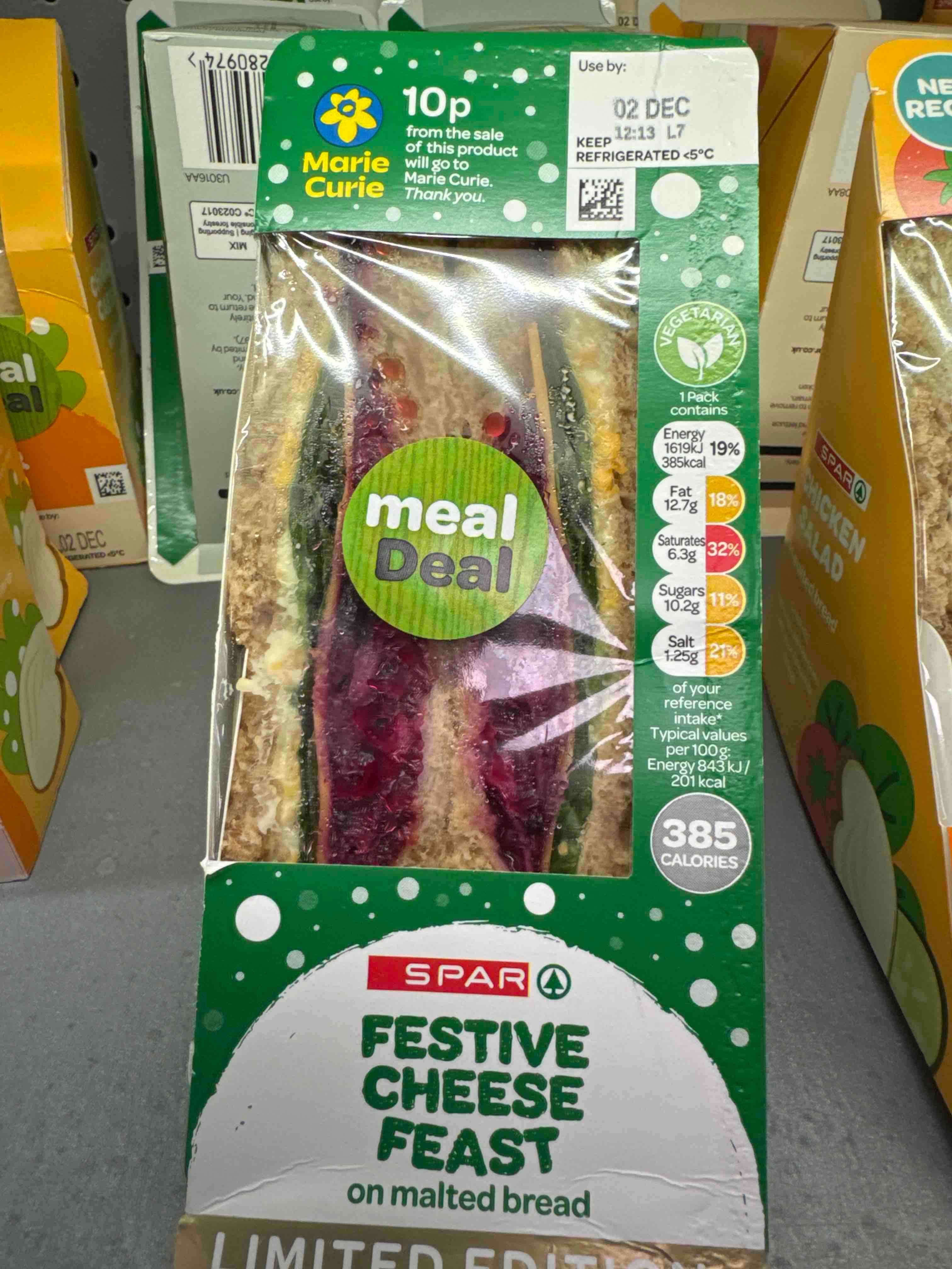 SPAR FESTIVE CHEESE FEAST ON MALTED BREAD is not Halal, Install Mustakshif