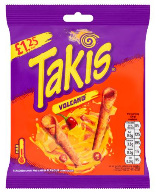 Check Halal status of Takis Volcano Seasoned Chilli and Cheese Flavour ...