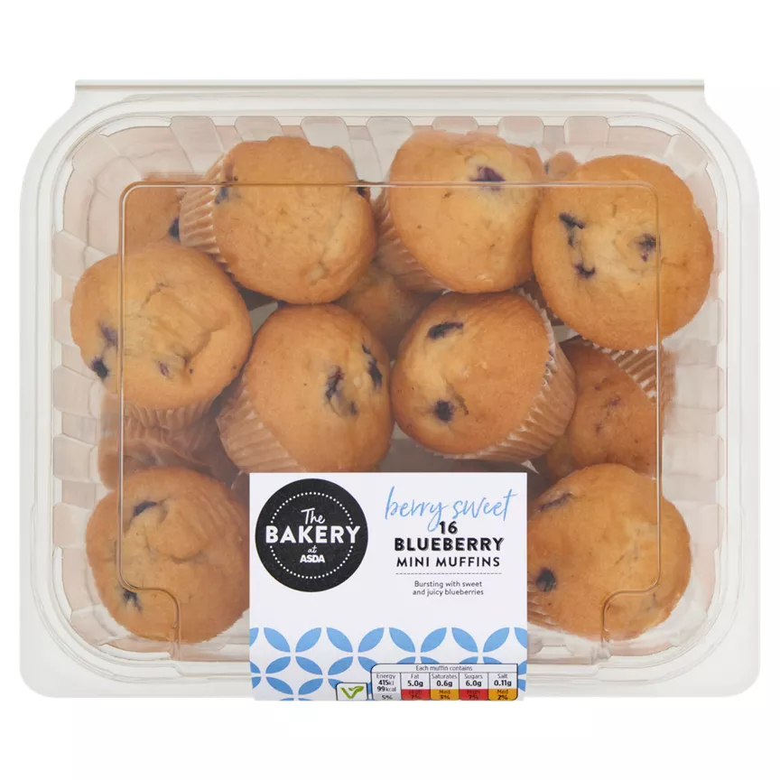 The BAKERY at ASDA 16 Mini Blueberry Muffins is Halal, Install Mustakshif