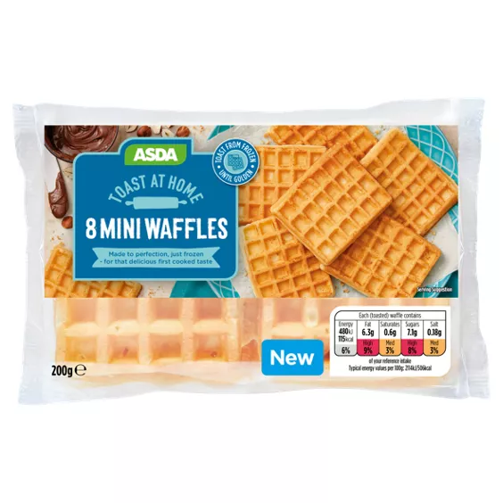 ハラールをチェックステータスAsda Toast at Home 8 Mini Waffles 200g Mustakshifをインストール