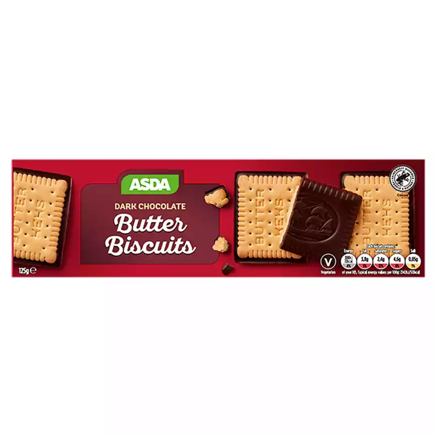 Asda Dark Chocolate Butter Biscuits 125g is Halal, Install Mustakshif