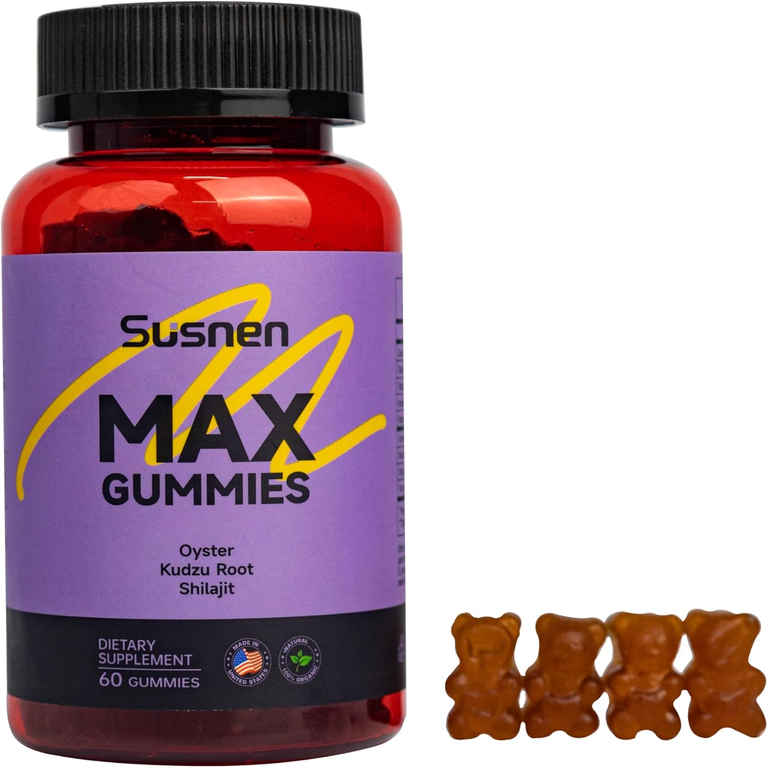 Susnen Max Gummies Oyster Kudzu Root Shilajit 1lb 60 Gummies is not ...