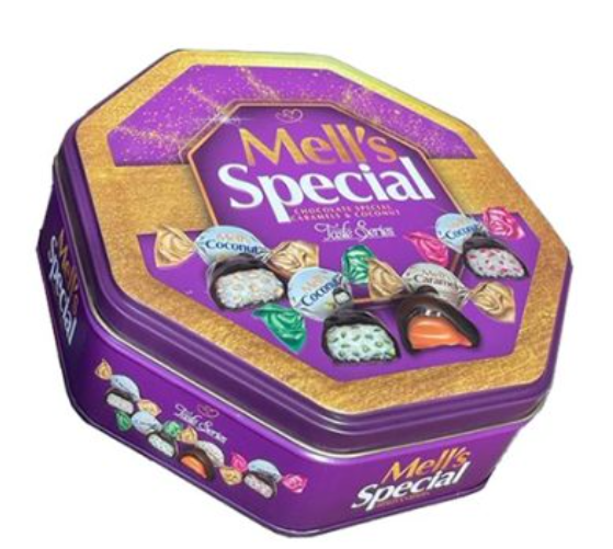 Check Halal status of Mell's Special Caramel & Coconut Chocolate 500g ...