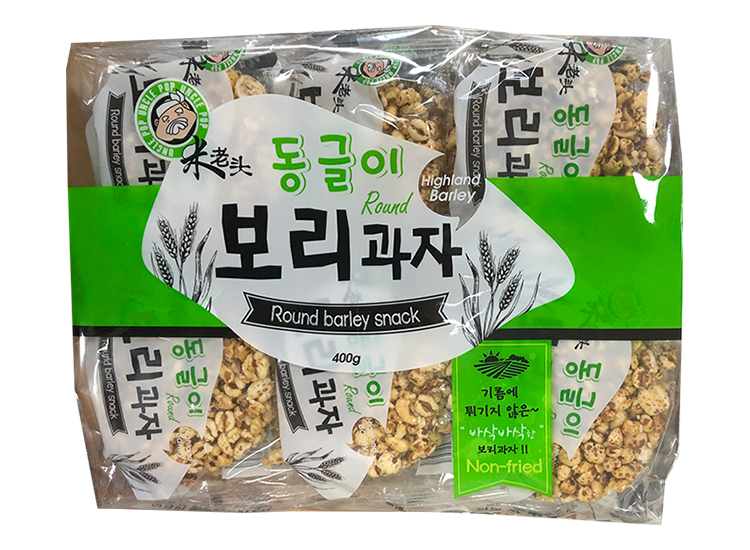 Uncle Pop Round Barley Cookies 400g x 10 is Halal, Install Mustakshif