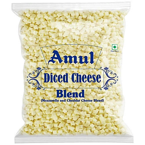 Amul Diced Cheese Blend 1kg Pouch is Halal, Install Mustakshif