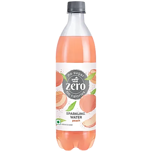 Paper Boat Zero Sparkling Water - Peach 600 ml is Halal, Install Mustakshif