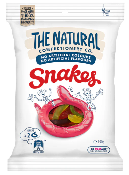 The Natural Confectionery Co. Snakes 190g is Halal, Install Mustakshif