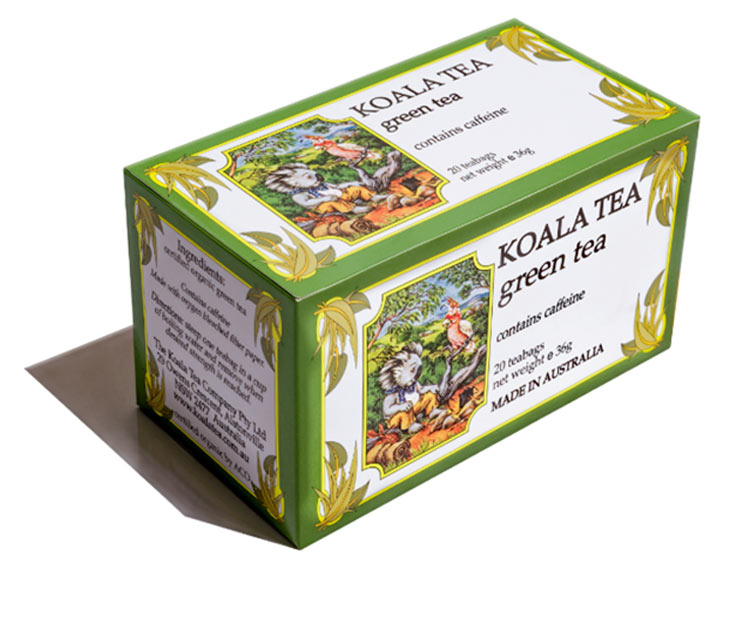 Koala Tea Green Original Art 20 Teabags is Halal, Install Mustakshif