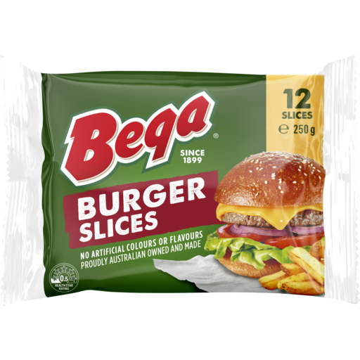 Check Halal status of Bega Burger Cheese Slices 250g, Install Mustakshif