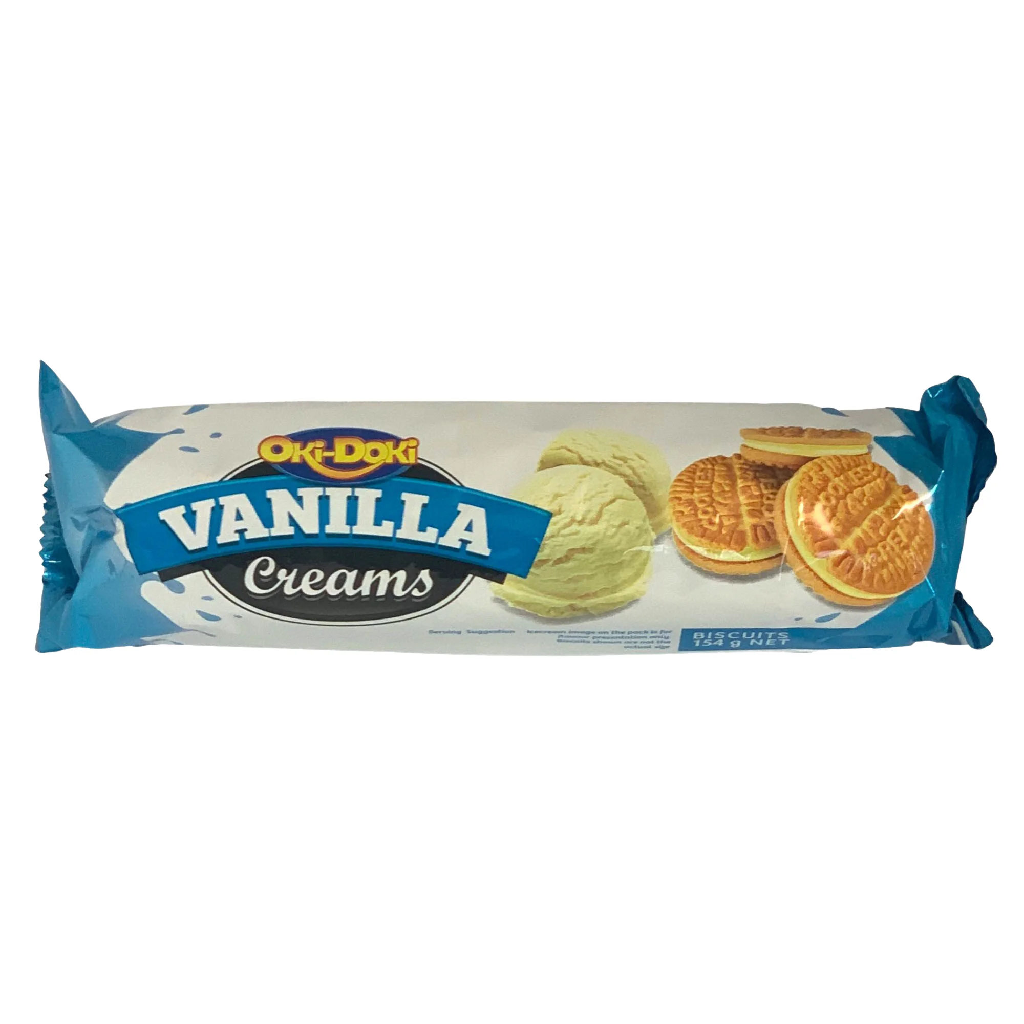 Oki Doki Vanilla Cream Biscuits 154g is not Halal, Install Mustakshif