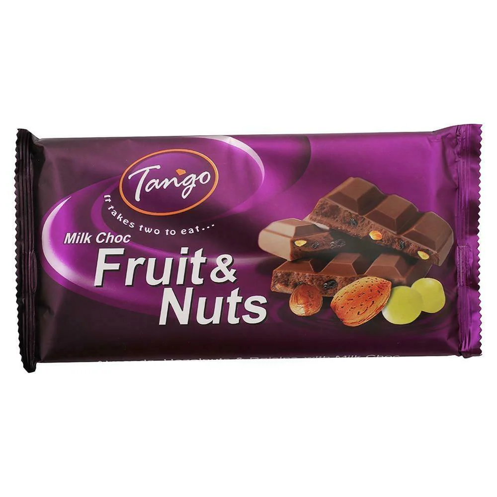 Tango Fruit and Nut Milk Chocolate 140g is Halal, Install Mustakshif