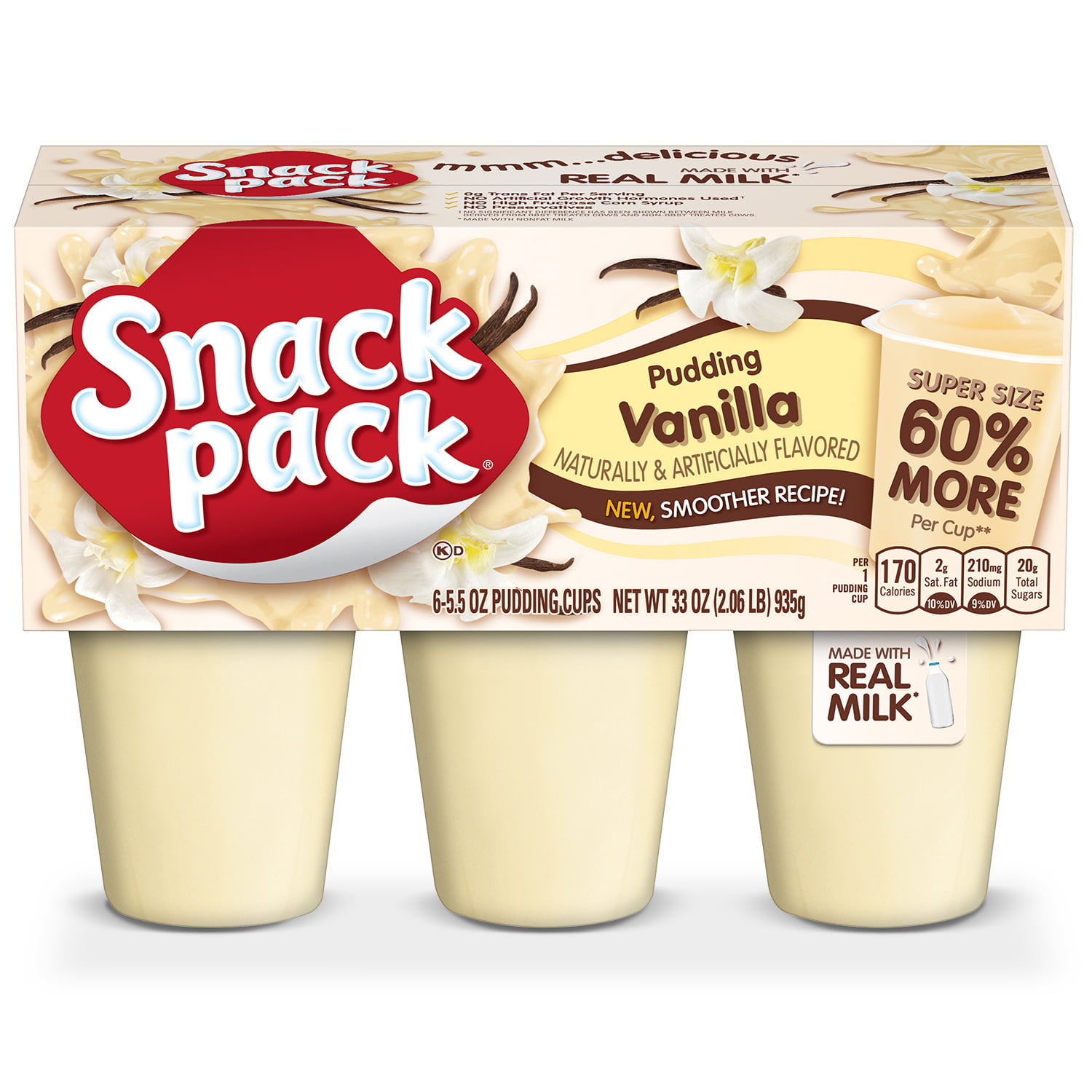 Snack Pack Vanilla Flavored Pudding, 6 Count Pudding Cups is not Halal ...