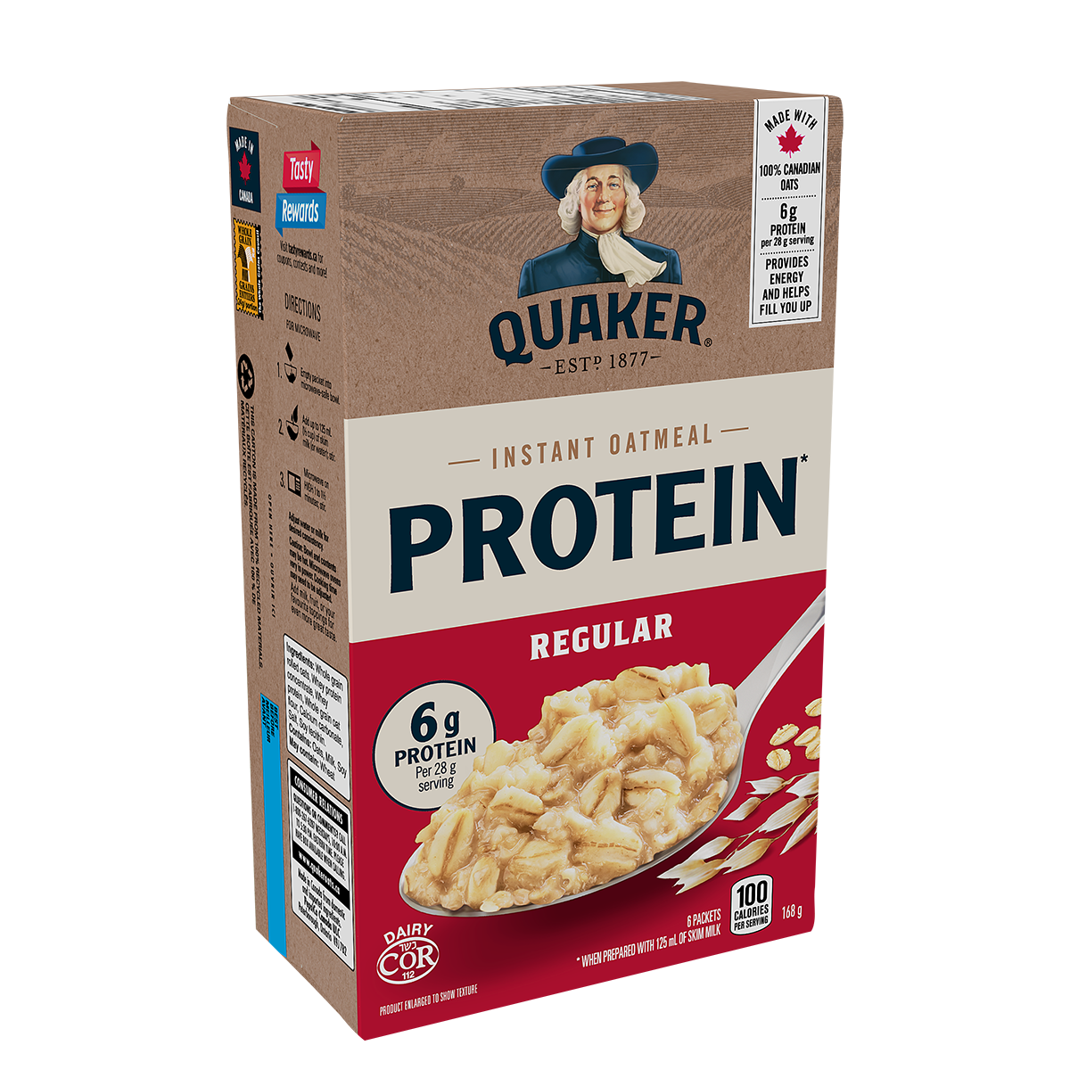 Quaker High Protein Regular Instant Oatmeal 168 g is Halal, Install ...