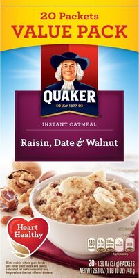 Check Halal status of Quaker Quaker, Instant Oatmeal, Raisin, Date ...