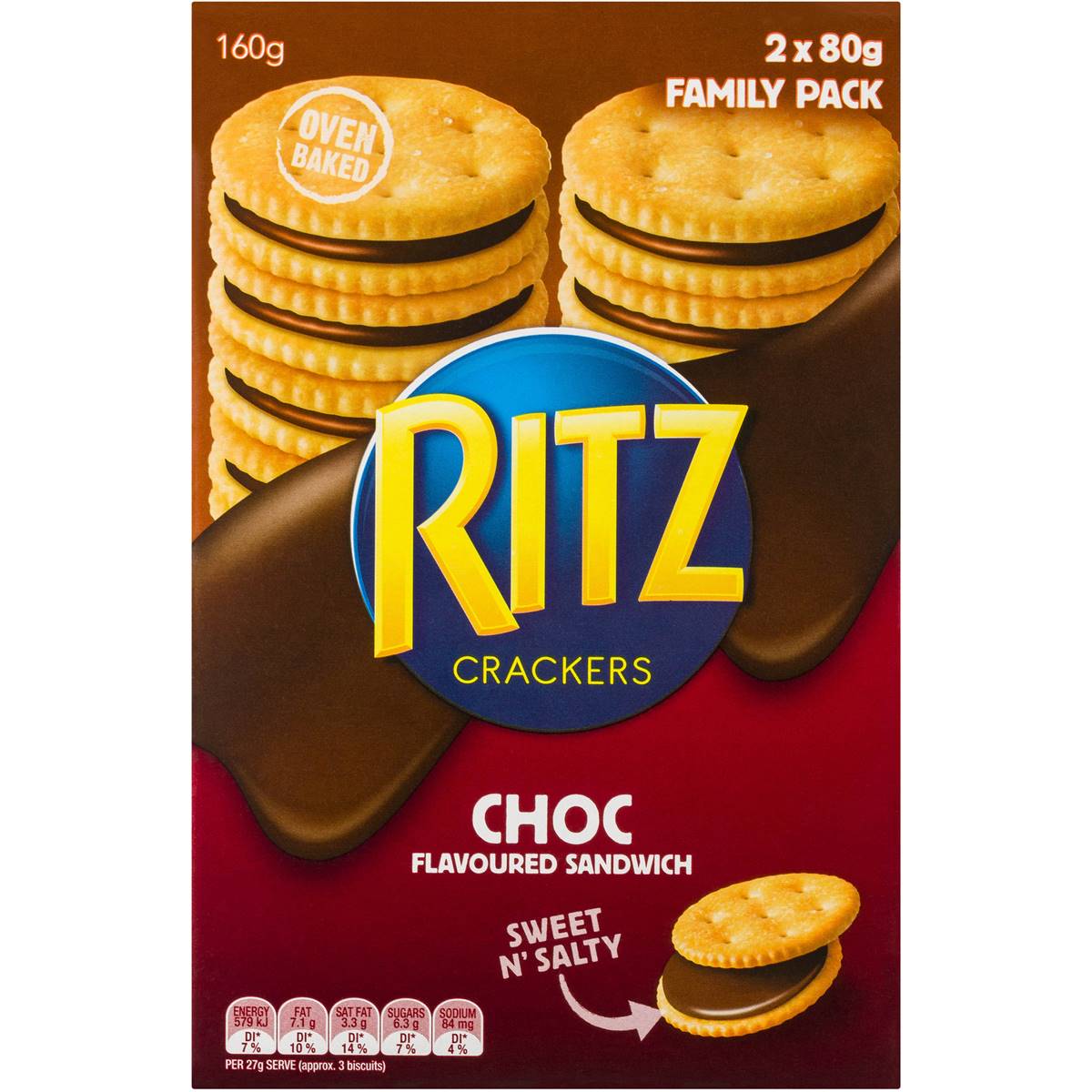 Check Halal status of Ritz Crackers Choc Flavoured Sandwich 160g ...