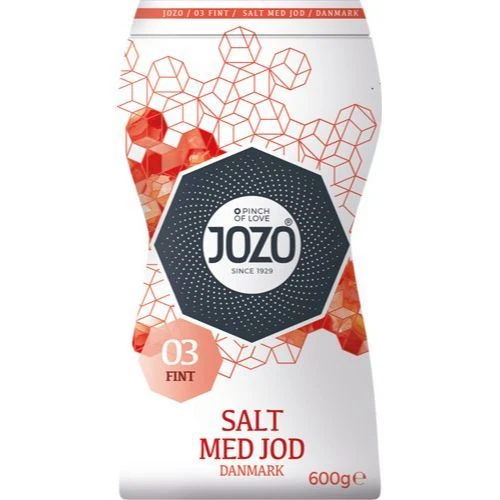 JOZO Fint salt med jod 600g is Halal, Install Mustakshif