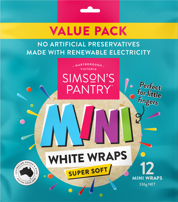 Simsons Pantry Mini White Wraps 336g is Halal, Install Mustakshif