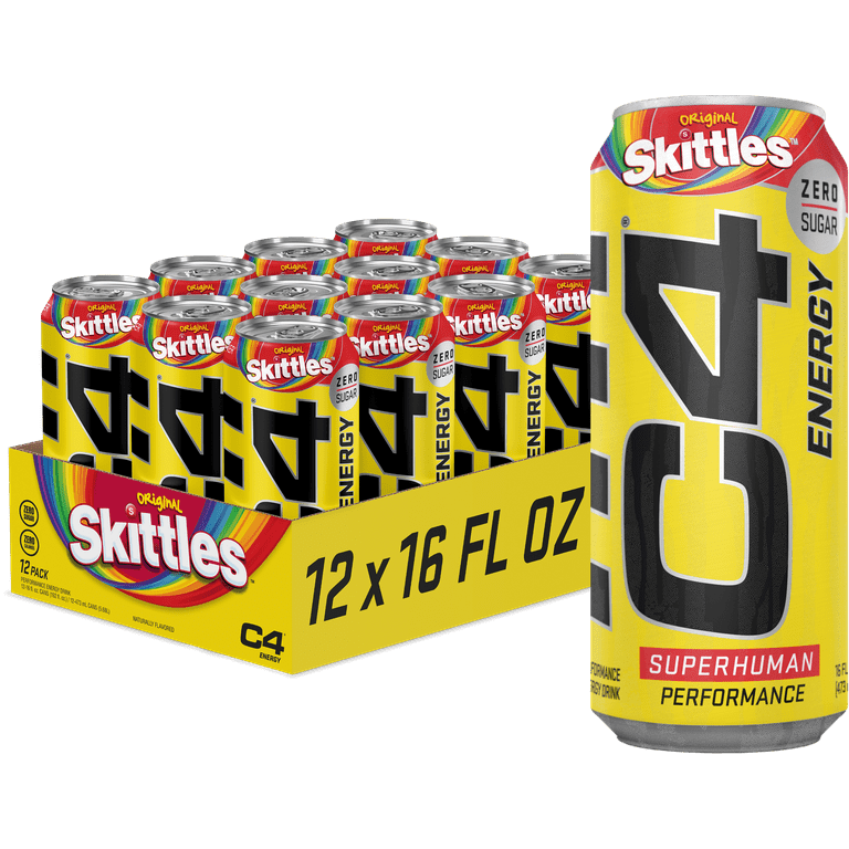 Skittles Cellucor C4 Energy Drink, Skittles, Sugar Free, Carbonated Pre ...