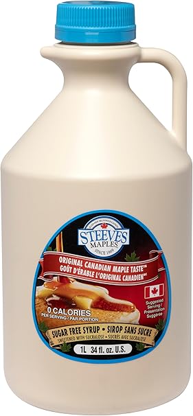 Steeves Maples Sugar Free Syrup - Maple - 1L is Halal, Install Mustakshif