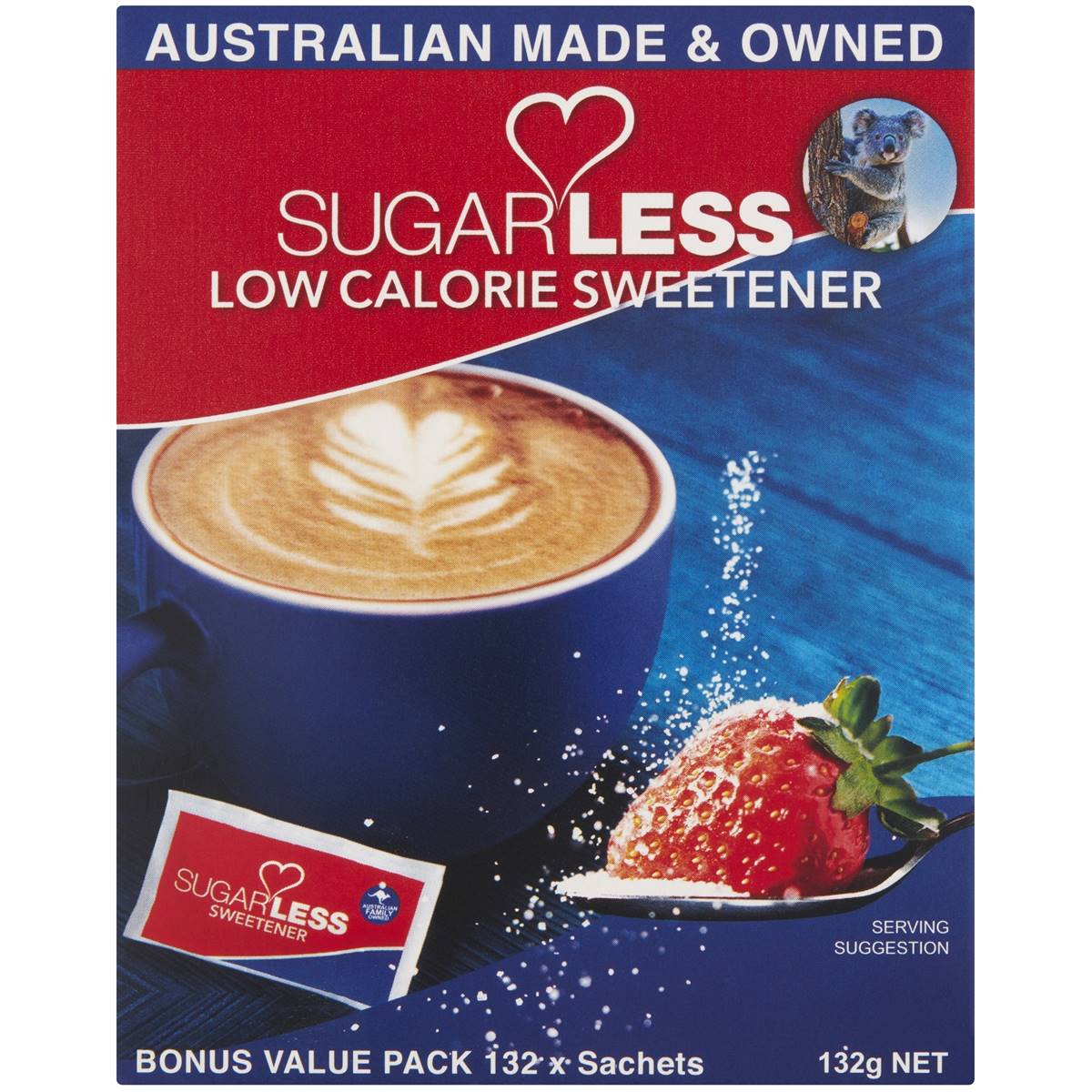 Sugarless Low Calorie Sweetener Sachets 132 Pack is halal suitable ...